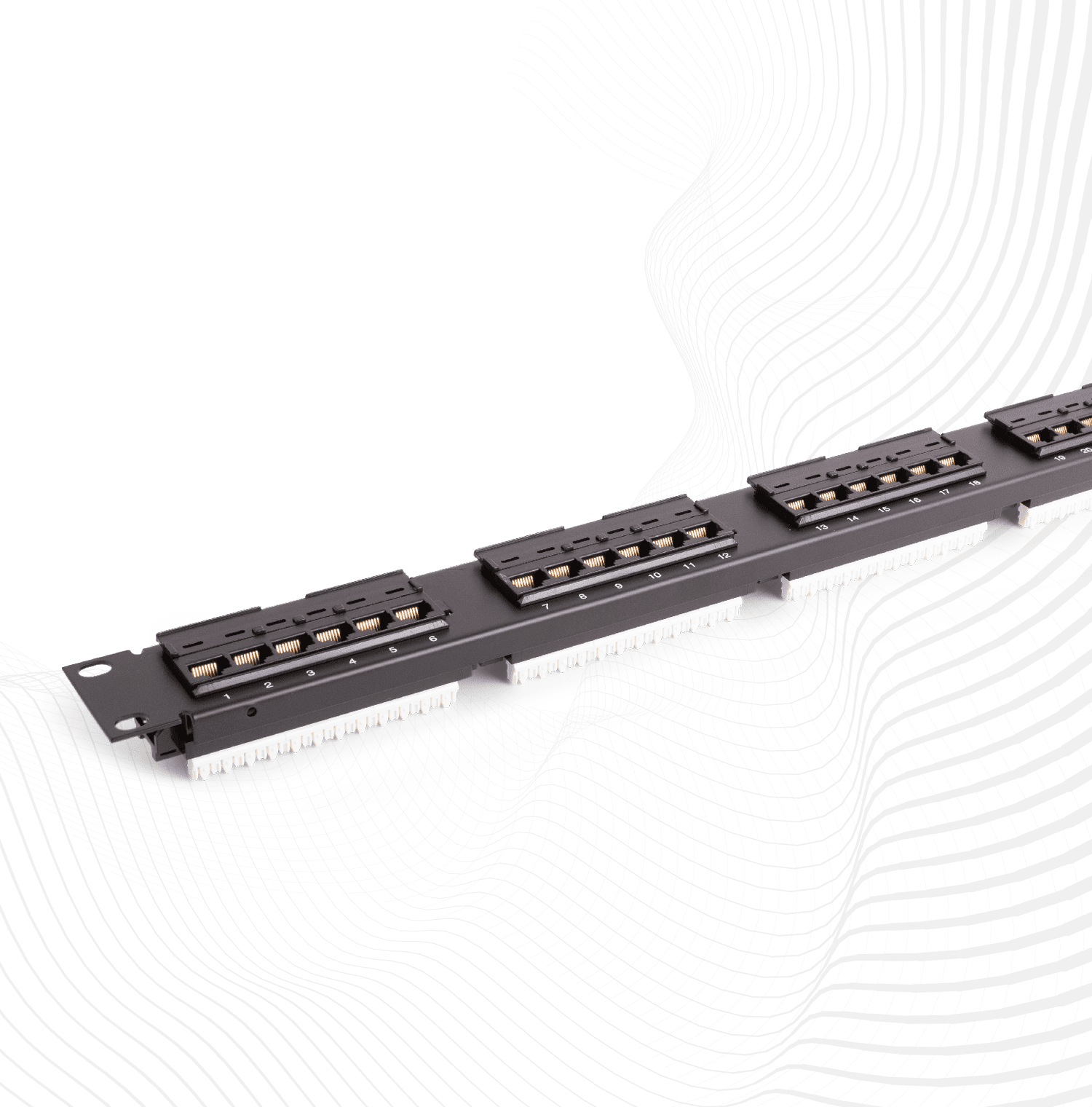 Patch panel 24 porte cat 5E - Orca Networking